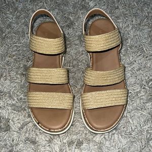 Universal Thread | Shoes | Black Faux Leather Kenya Ankle Strap Sandals ...